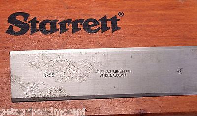 STARRETT No. 55 4.5" Precision Engineers Steel Square w/ Wooden Case I ...