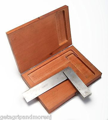 STARRETT No. 55 4.5" Precision Engineers Steel Square w/ Wooden Case I ...