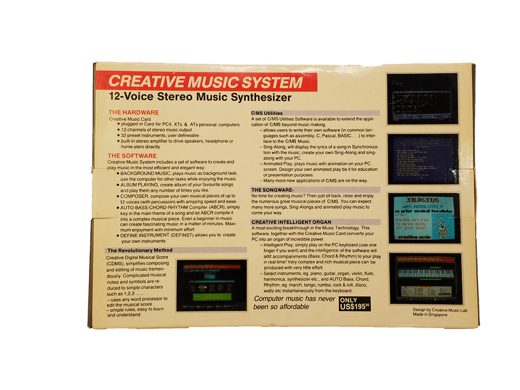 Creative Music System Audio card for PC/XT/AT Creative Music Lab CT-13 ...