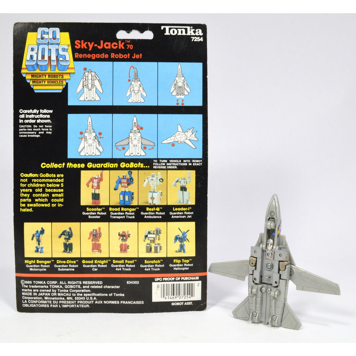 Vintage TONKA GOBOTS "SKY-JACK" Renegade Robot JET FIGHTER PLANE w/ CA ...
