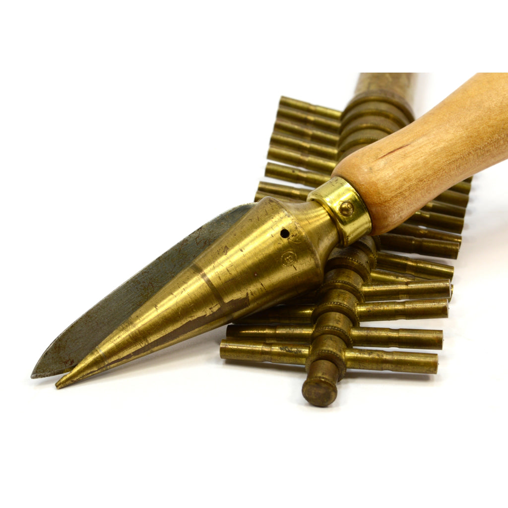 Antique APOTHECARY CORK BORER 15 pc Brass Set + BONUS SHARPENER! Lot o ...