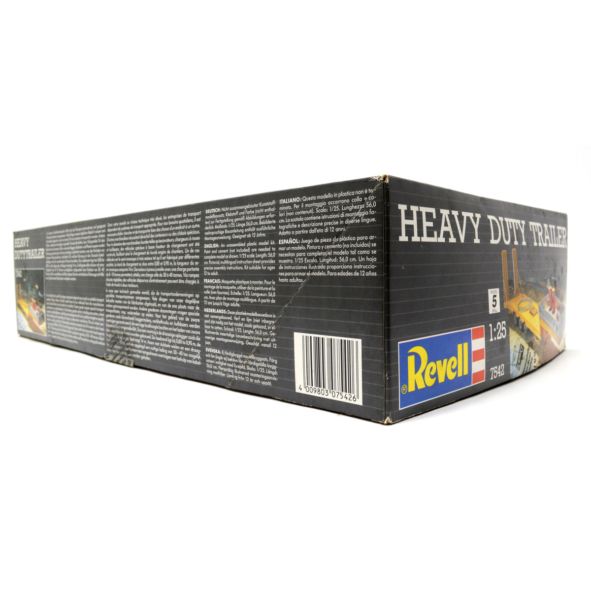 100% Complete! REVELL 1:25 Scale Model Kit "HEAVY DUTY TRAILER" #7542 ...