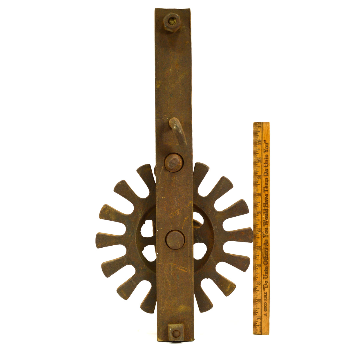 Vintage INDUSTRIAL HAND-CRANK GEAR PART 9" Cog Wheel STEAMPUNK Altered ...