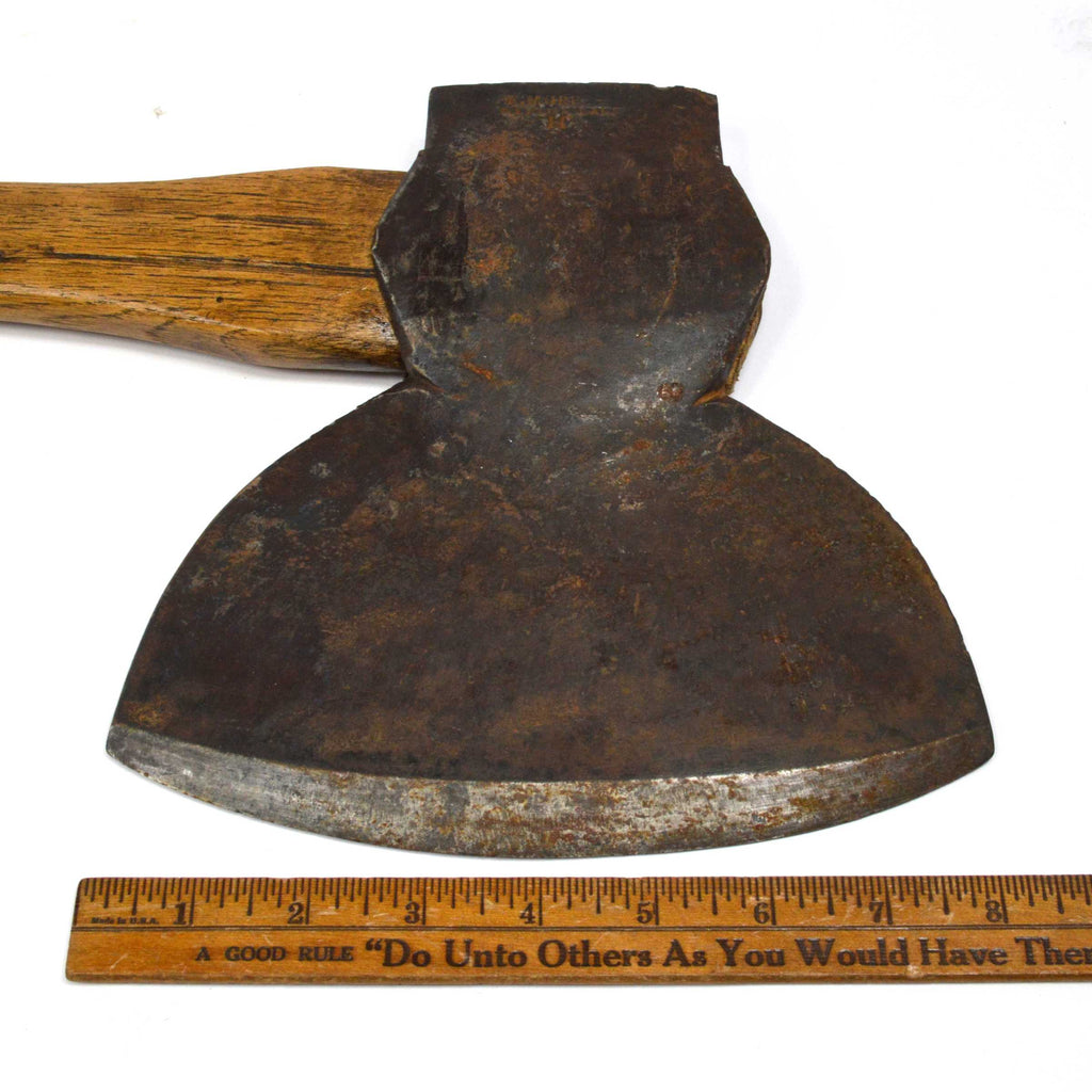 Antique BROAD / HEWING AXE Signed "F. MORRIS..." Extra Sexy Handle! OH ...