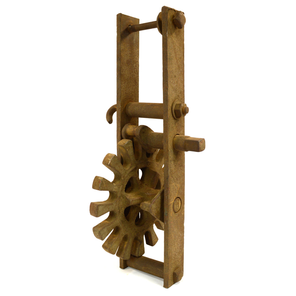 Vintage INDUSTRIAL HAND-CRANK GEAR PART 9" Cog Wheel STEAMPUNK Altered ...