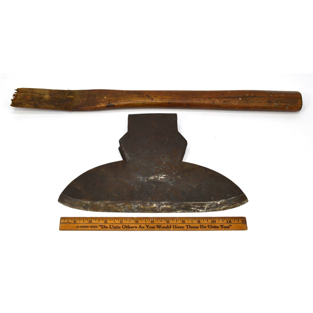 Antique BROAD/HEWING AXE Partial Makers Mark MICHIGAN PATTERN 13" Blad ...
