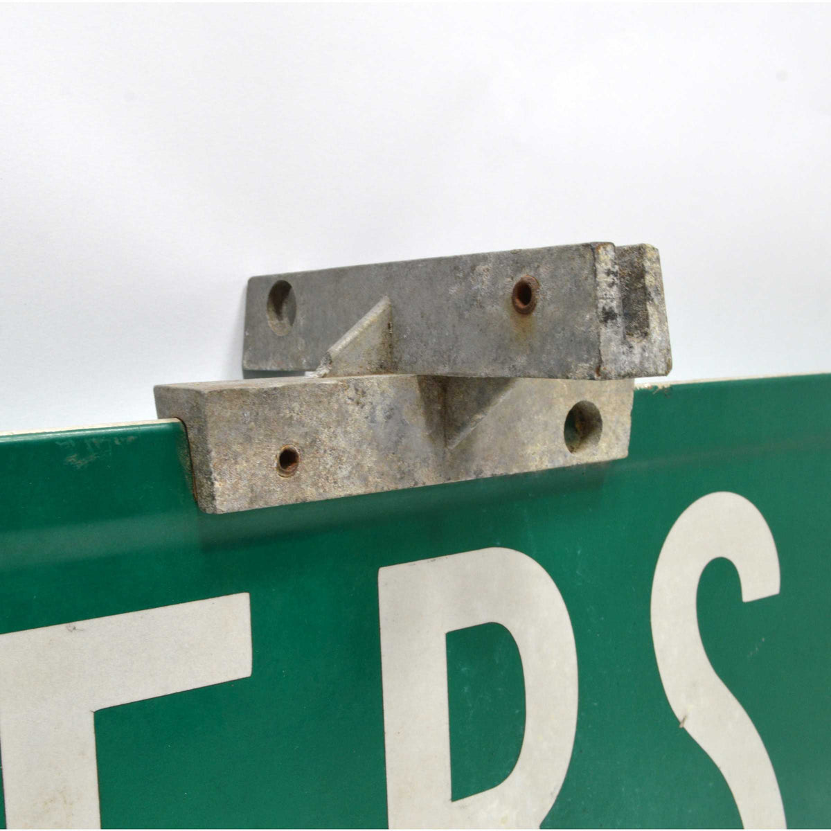 Vintage STEEL STREET SIGN "WATTERS RD" Double-Sided 9x36 ROAD MARKER ...