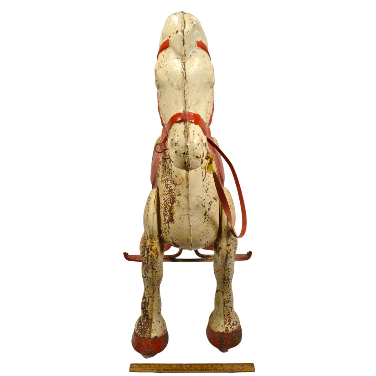 Vintage MOBO BRONCO MECHANICAL HORSE 30"T Kids Ride-on Toy RED & WHITE ...