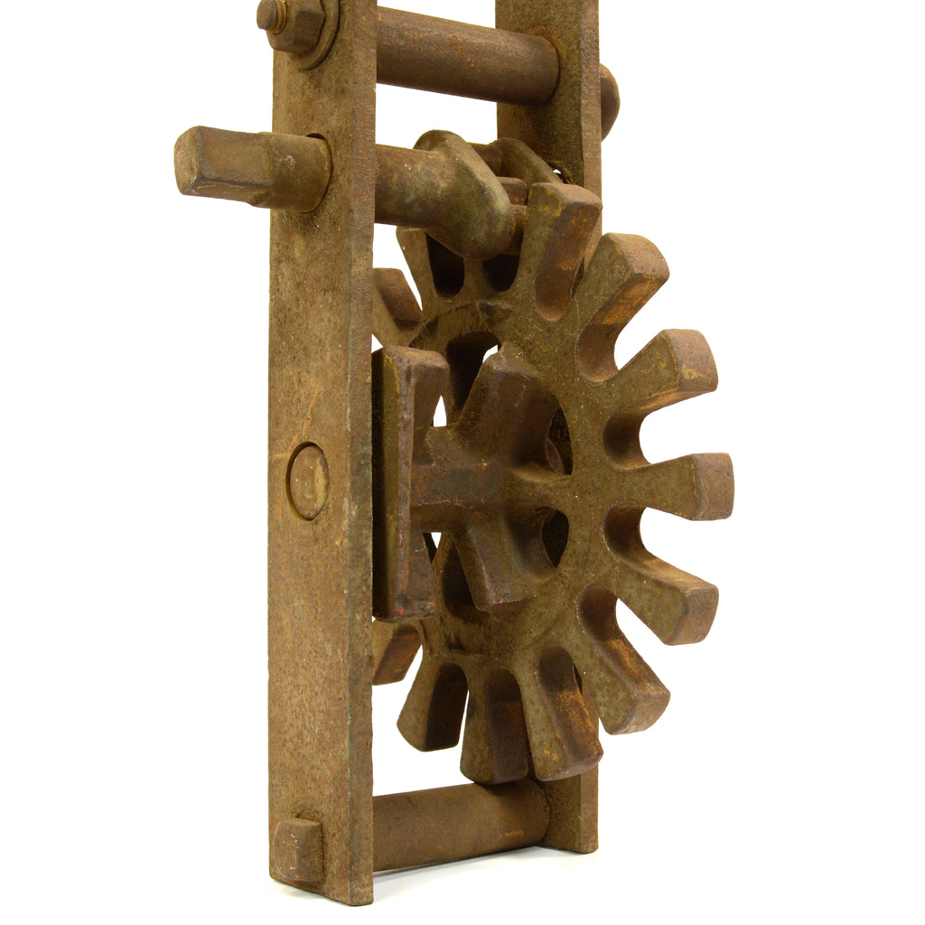 Vintage INDUSTRIAL HAND-CRANK GEAR PART 9" Cog Wheel STEAMPUNK Altered ...