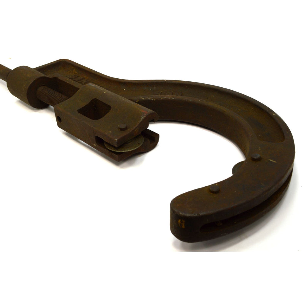 Vintage BARNES No. 5 PIPE / TUBE CUTTER Heavy Duty 34" w/ 3.5-7.5 CUTT ...