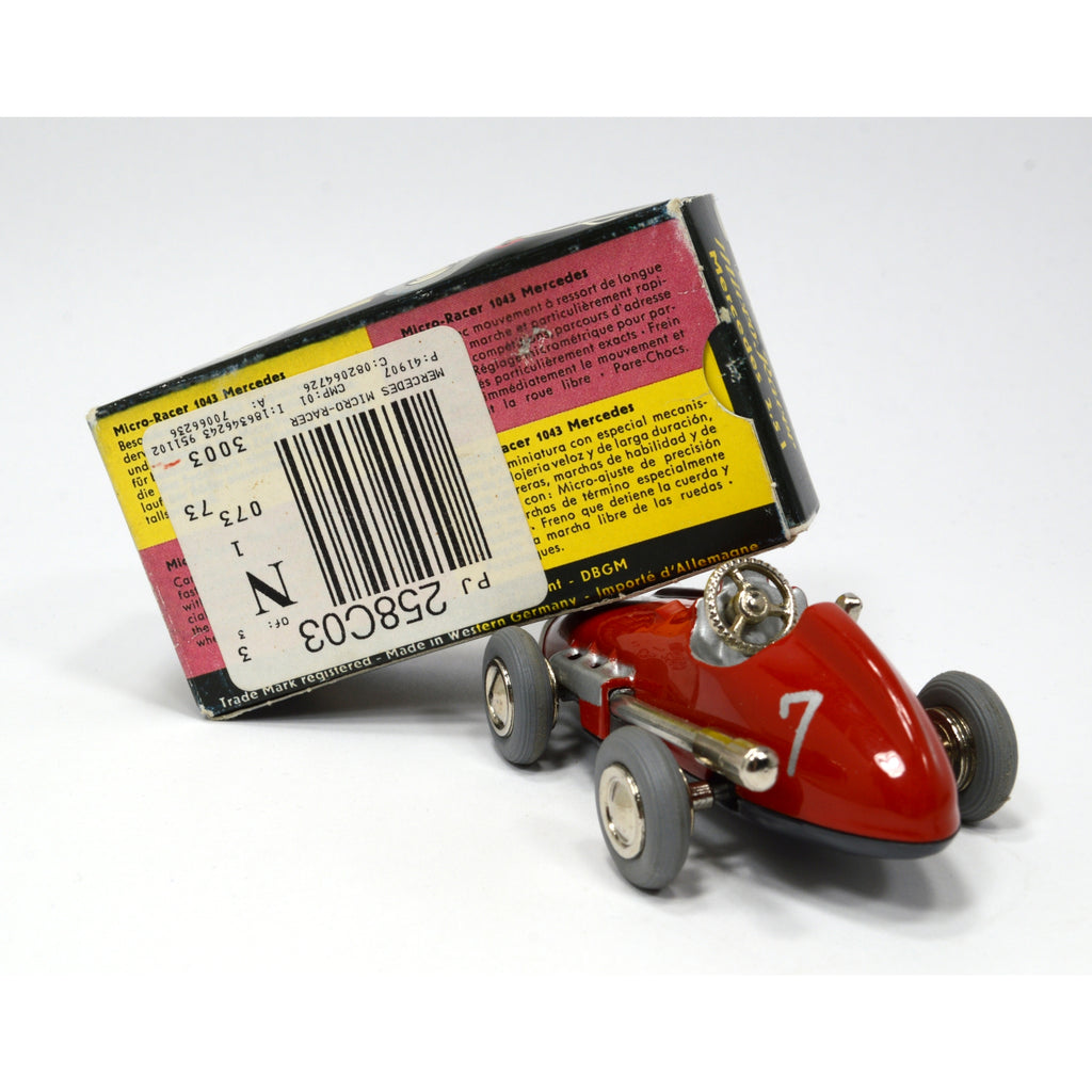 Vintage LILLIPUT "MICRO RACER" No. 1043 Mercedes 2.5l WIND-UP RACE CAR ...