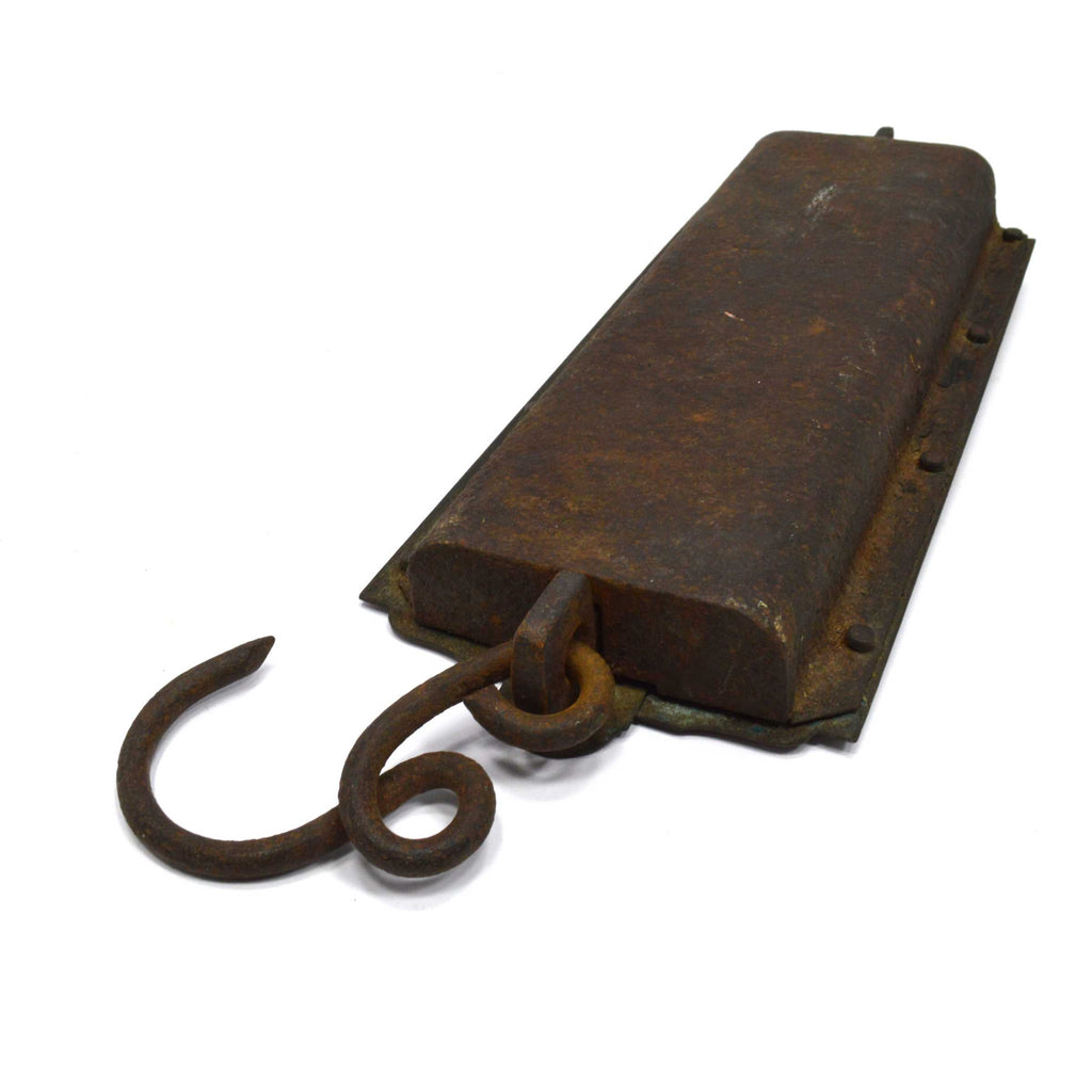 Antique HANGING SCALE Brass & Iron "CIRCULAR SPRING BALANCE" by MORTON ...