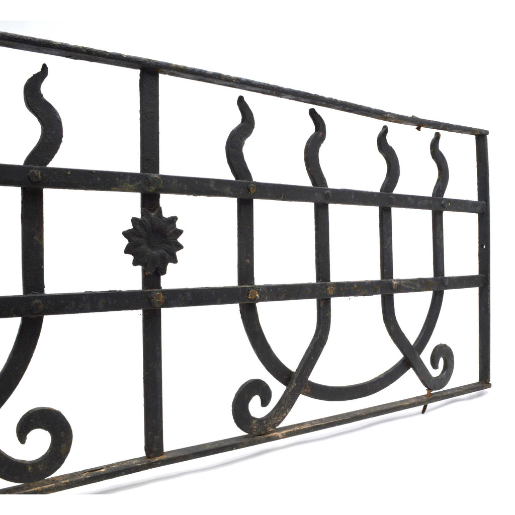 Antique WROUGHT IRON WINDOW GRILL 13x37 Door Insert GOTHIC/WITCHCRAFT ...