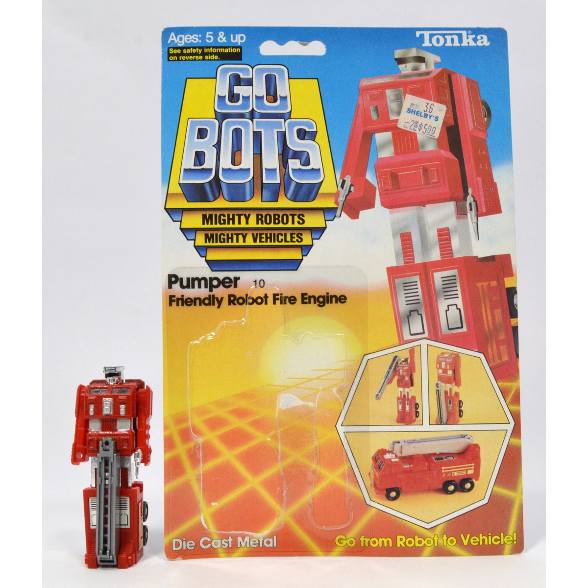 Vintage TONKA GOBOTS "PUMPER" #10 Friendly Robot FIRE ENGINE w/ ORIG ...