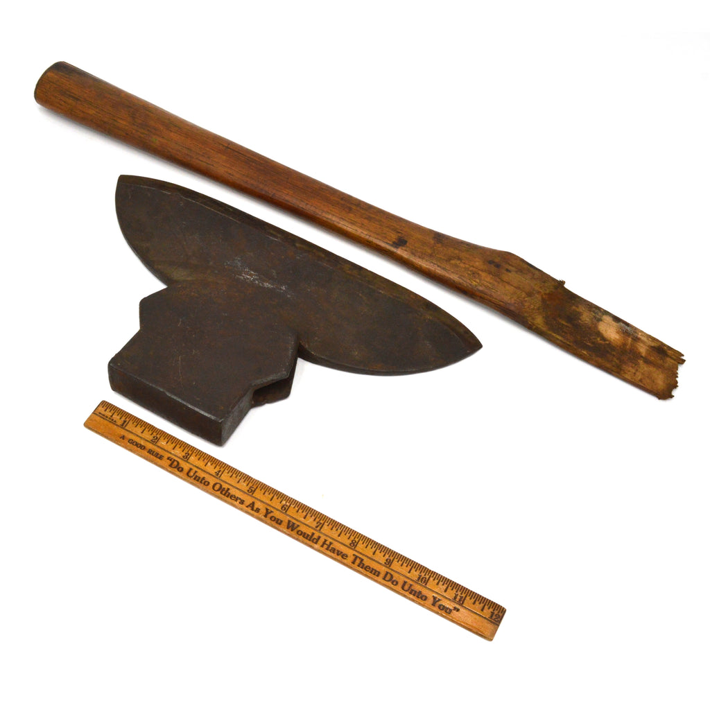 Antique BROAD/HEWING AXE Partial Makers Mark MICHIGAN PATTERN 13" Blad ...