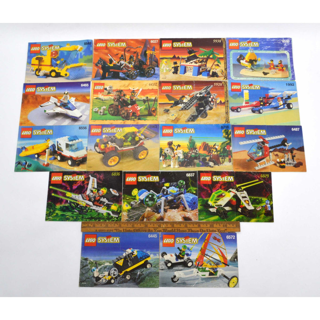 Pre-Owned LEGO BOOKLET LOT of 69 "SYSTEM" INSTRUCTION BOOKS Instructio ...