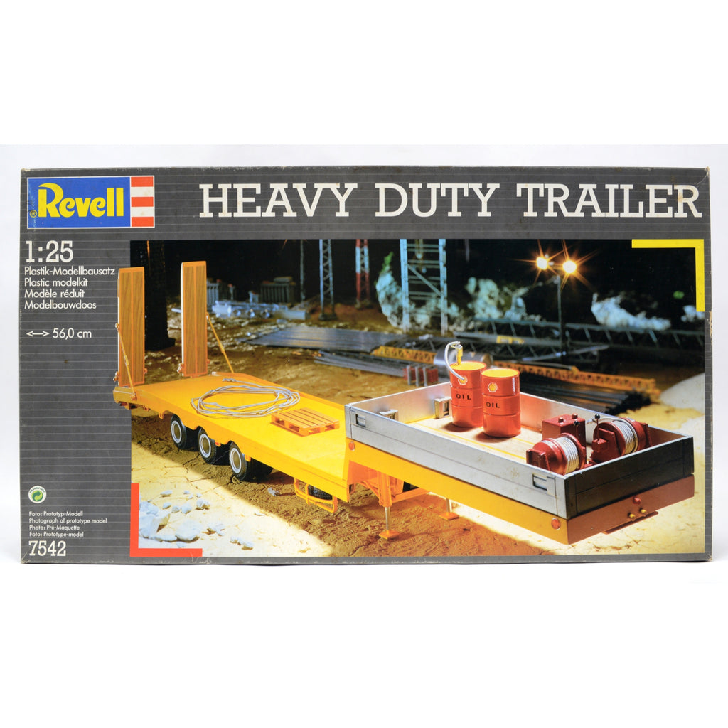 Brand New! REVELL 1:25 Scale Model Kit "HEAVY DUTY TRAILER" #7542 Fact ...