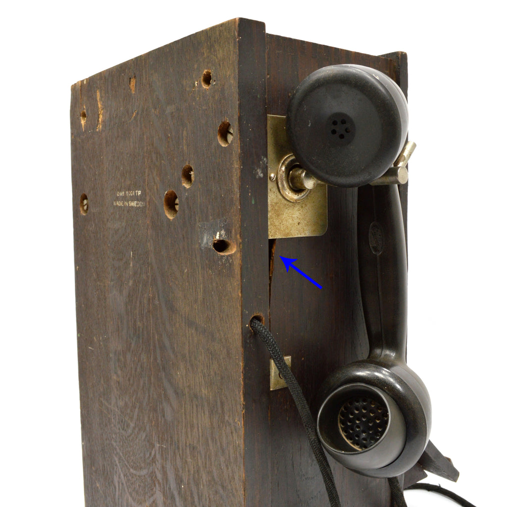 Vintage ERICSSON WALL PHONE BOX Model AB700 *UNTESTED* Made in Sweden ...