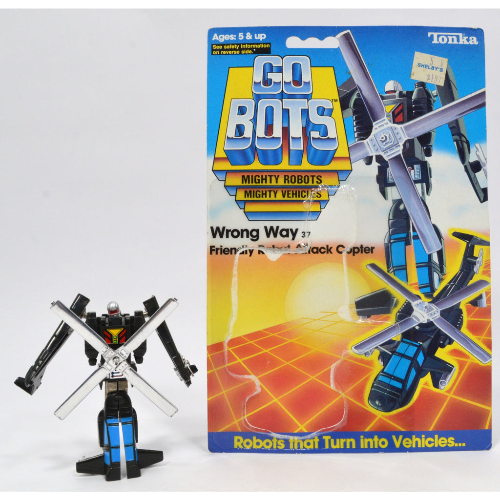 Vintage TONKA GOBOTS "WRONG WAY" #37 Friendly Robot ATTACK COPTER w/ C ...