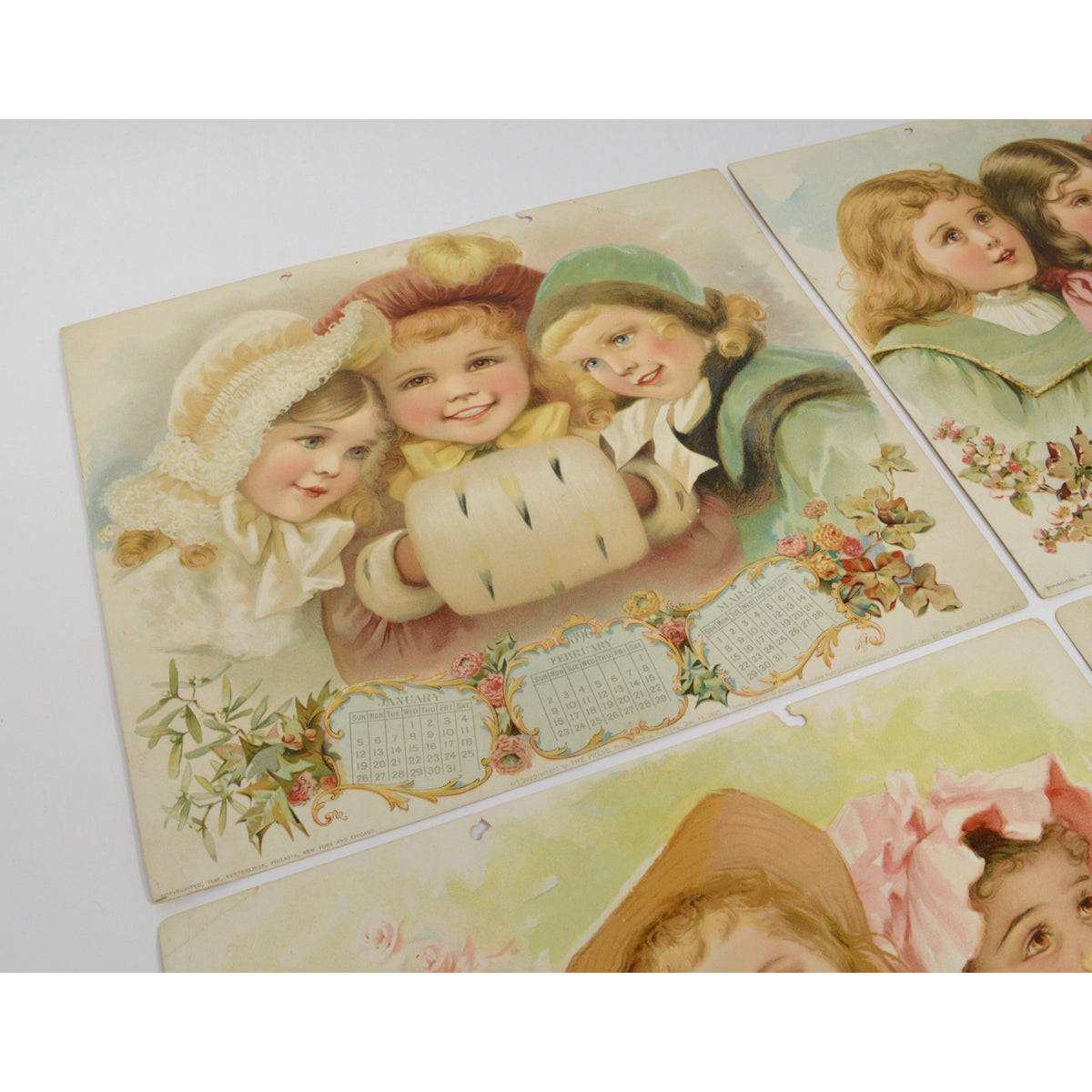 Antique Ephemera 1896 CALENDAR by "KETTERLINUS" of Phila. COMPLETE YEA ...