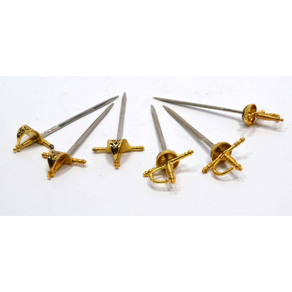 Vintage MINIATURE "TOLEDO" SWORD Lot of 6 Mini COCKTAIL TOOTHPICK SWOR ...