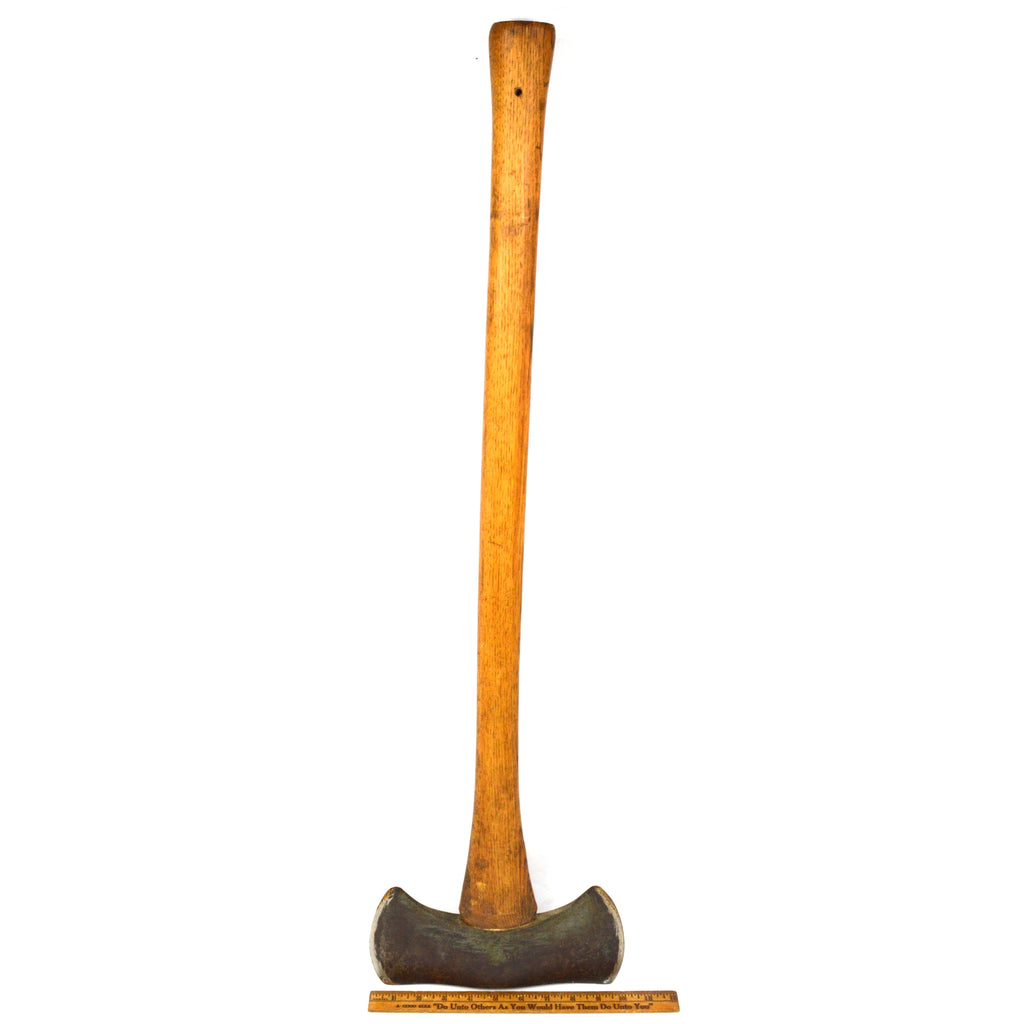 Vintage "CRAFTSMAN" DOUBLE BIT AXE w/ Old Wood Handle! "NARROW MICHIGA ...