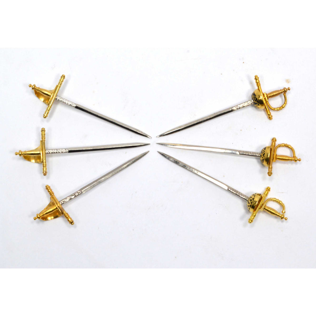 Vintage MINIATURE "TOLEDO" SWORD Lot of 6 Mini COCKTAIL TOOTHPICK SWOR ...