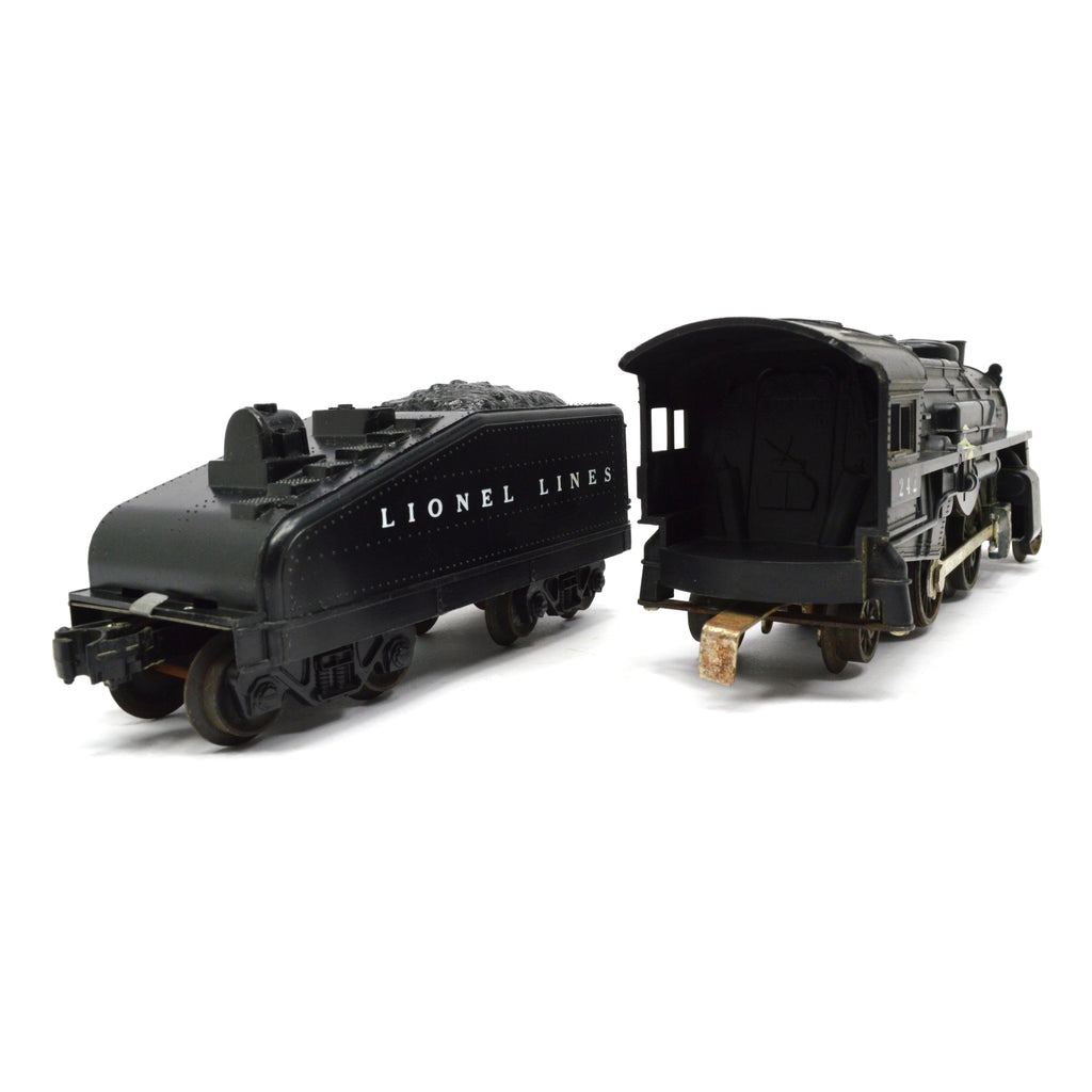 Vintage POSTWAR LIONEL "2-4-2 COLUMBIA" LOCOMOTIVE #242 & 1625T TENDER ...