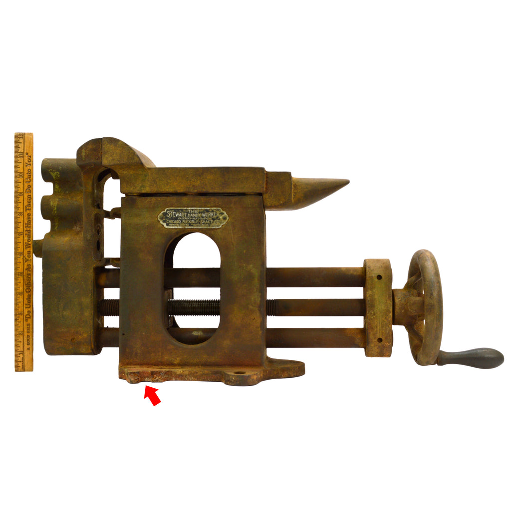 Antique COMBO ANVIL & VISE "The Stewart Handy Worker" CHICAGO FLEXIBLE ...