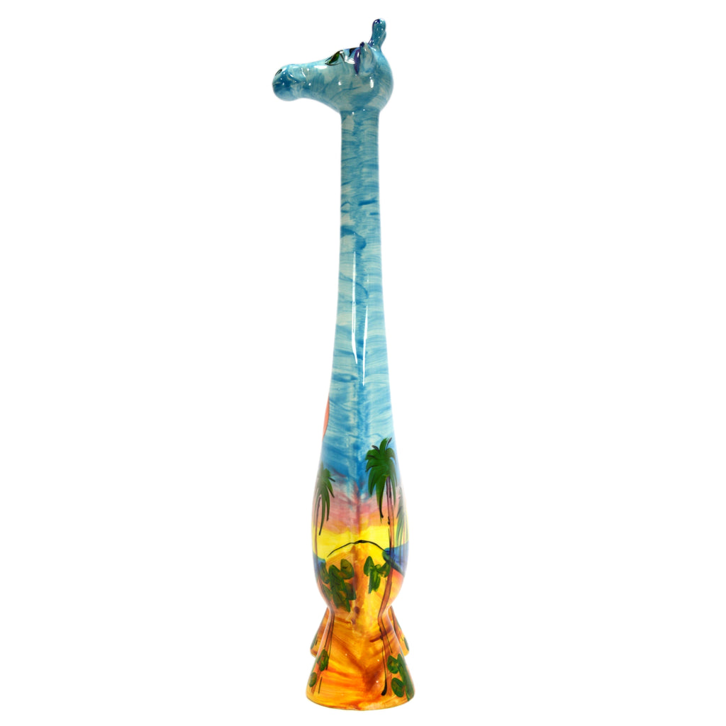 Signed Original TUROV ART CERAMICS GIRAFFE FIGURINE 25" Tall! ISLAND/B ...