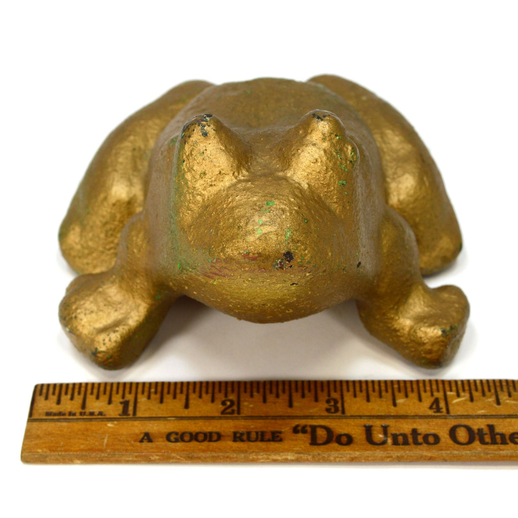 Vintage/Antique CAST IRON BULL FROG DOOR STOP 5 Pound PAPERWEIGHT Old ...