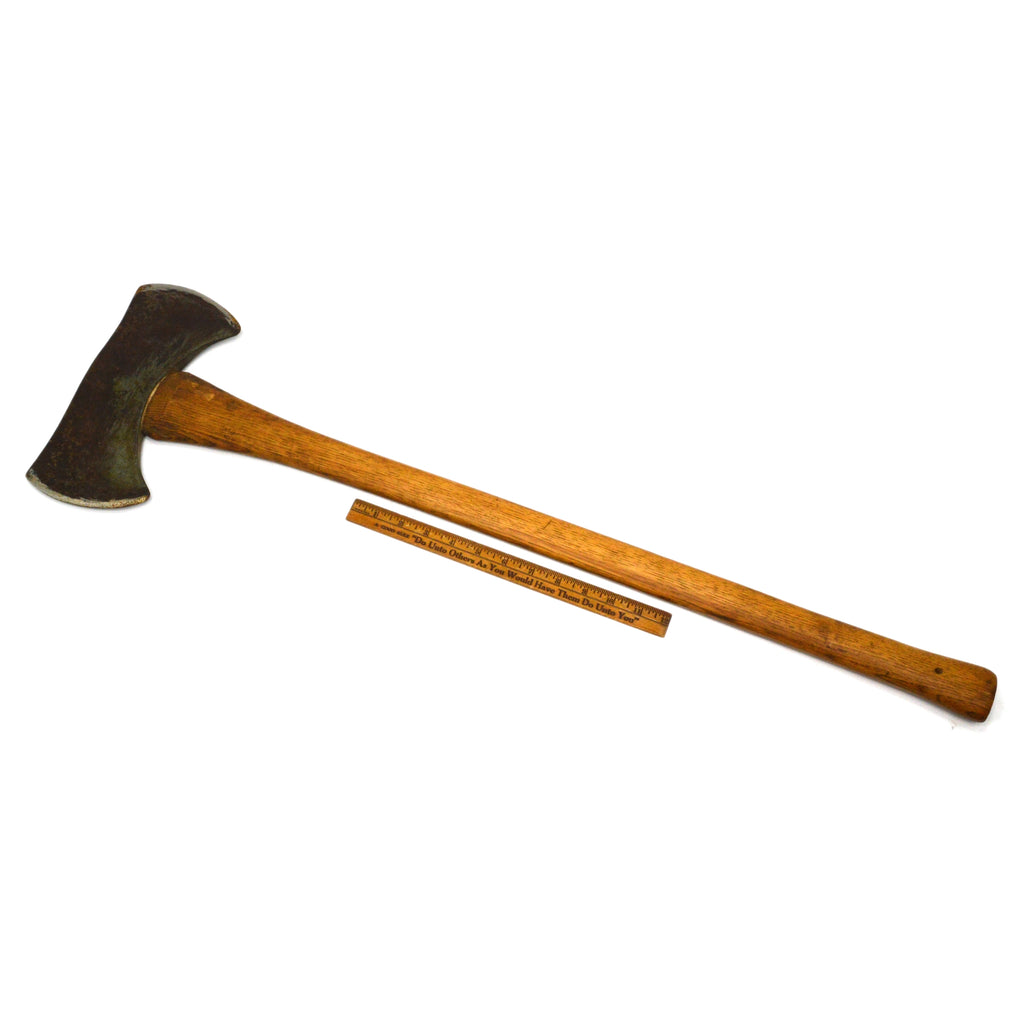 Vintage "CRAFTSMAN" DOUBLE BIT AXE w/ Old Wood Handle! "NARROW MICHIGA ...