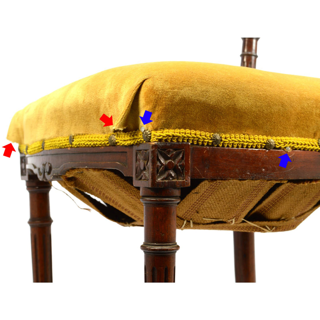 Antique VICTORIAN VANITY CHAIR Low-Back PIANO STOOL Ornate CARVED HARD ...