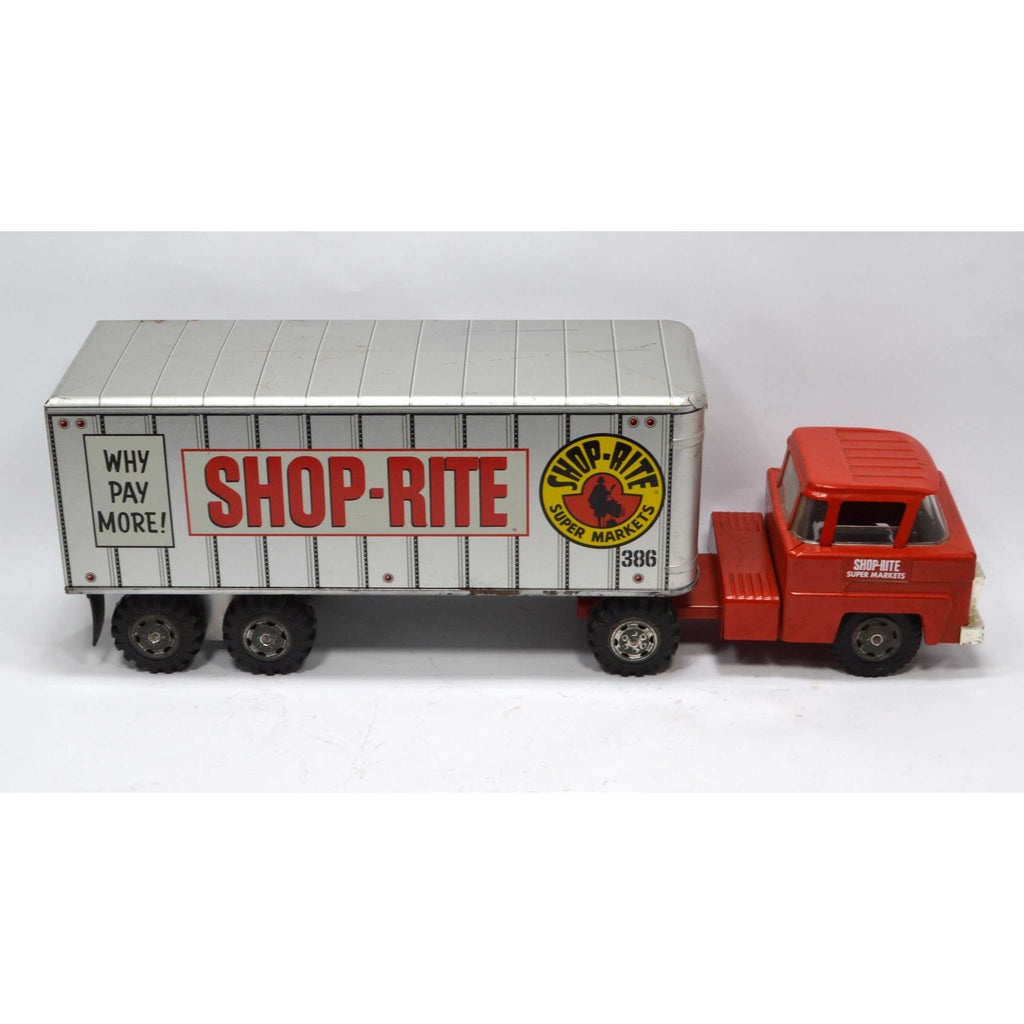 Vintage SHOP-RITE TRACTOR TRAILER TRUCK Pressed Steel GROCERY STORE SE ...