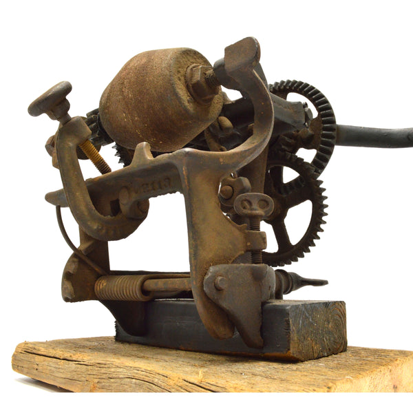 Antique "McCORMICK" SICKLE BLADE SHARPENING Gear Crank Stone Grinder S ...