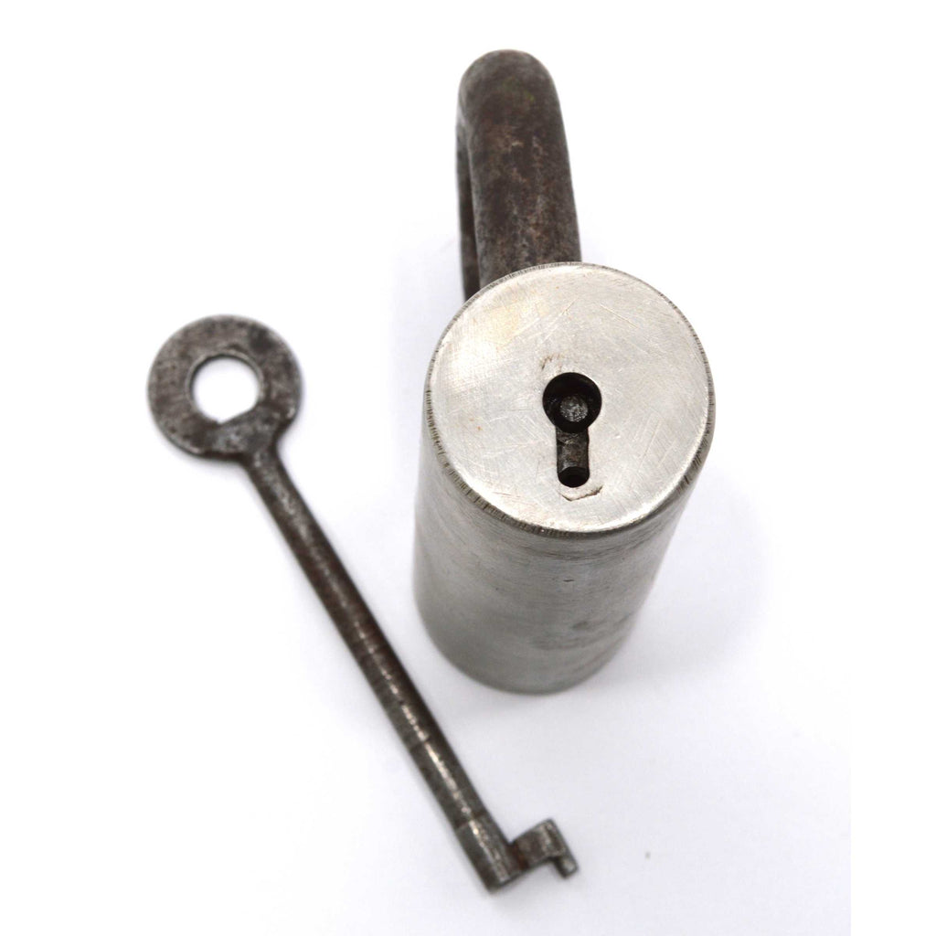 Vintage BARREL SCREW-TYPE SHACKLE PADLOCK Unbranded/Unusual Lock w/ WO ...