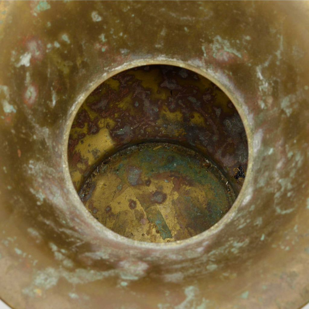 Antique BRASS SPITTOON "UNION PACIFIC R.R." Double-Sided EMBOSSED RAIL ...