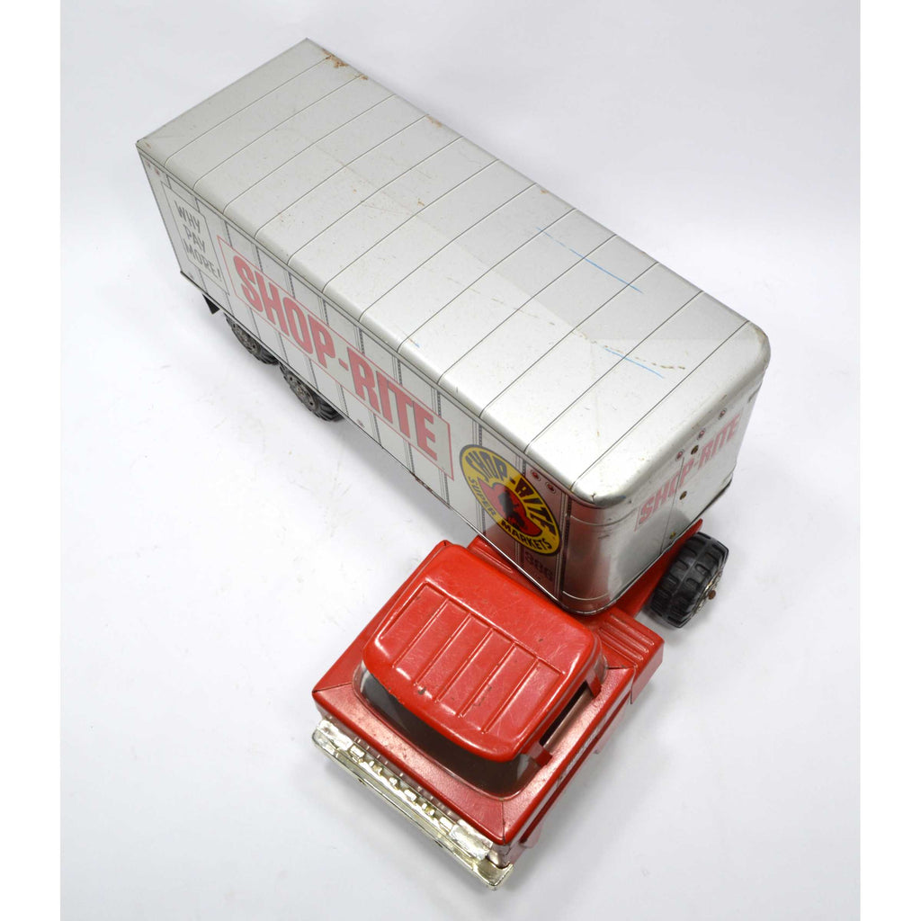 Vintage SHOP-RITE TRACTOR TRAILER TRUCK Pressed Steel GROCERY STORE SE ...