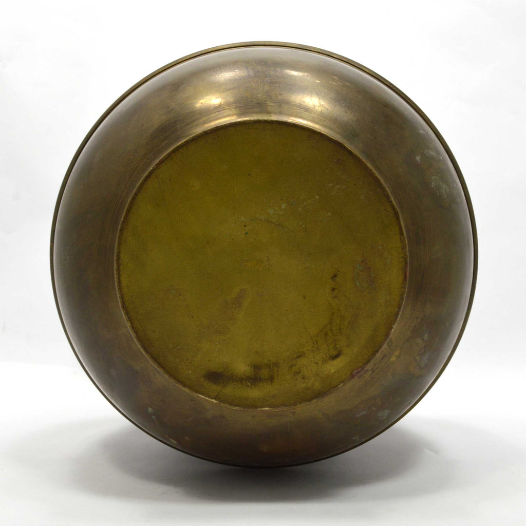 Antique BRASS SPITTOON "UNION PACIFIC R.R." Double-Sided EMBOSSED RAIL ...