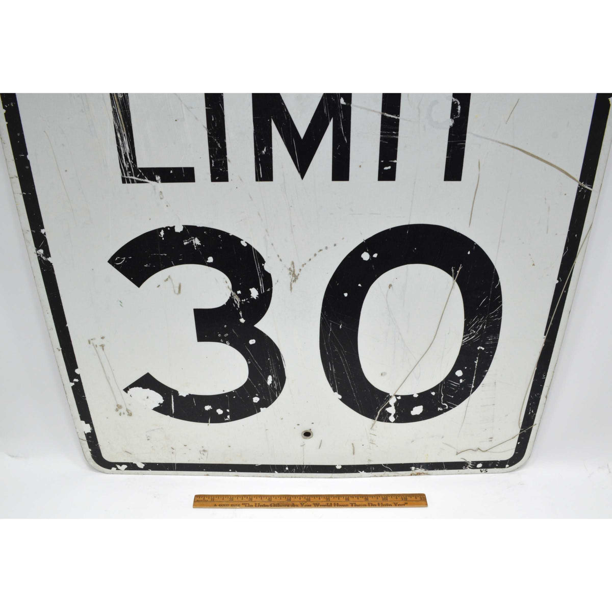 Vintage STEEL "SPEED LIMIT 30" STREET SIGN 24x30 Road/Traffic 'MPH' SI ...