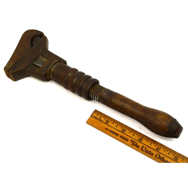 Antique COMBINATION MONKEY-PIPE WRENCH 11" Double Jaw by BEMIS & CALL ...