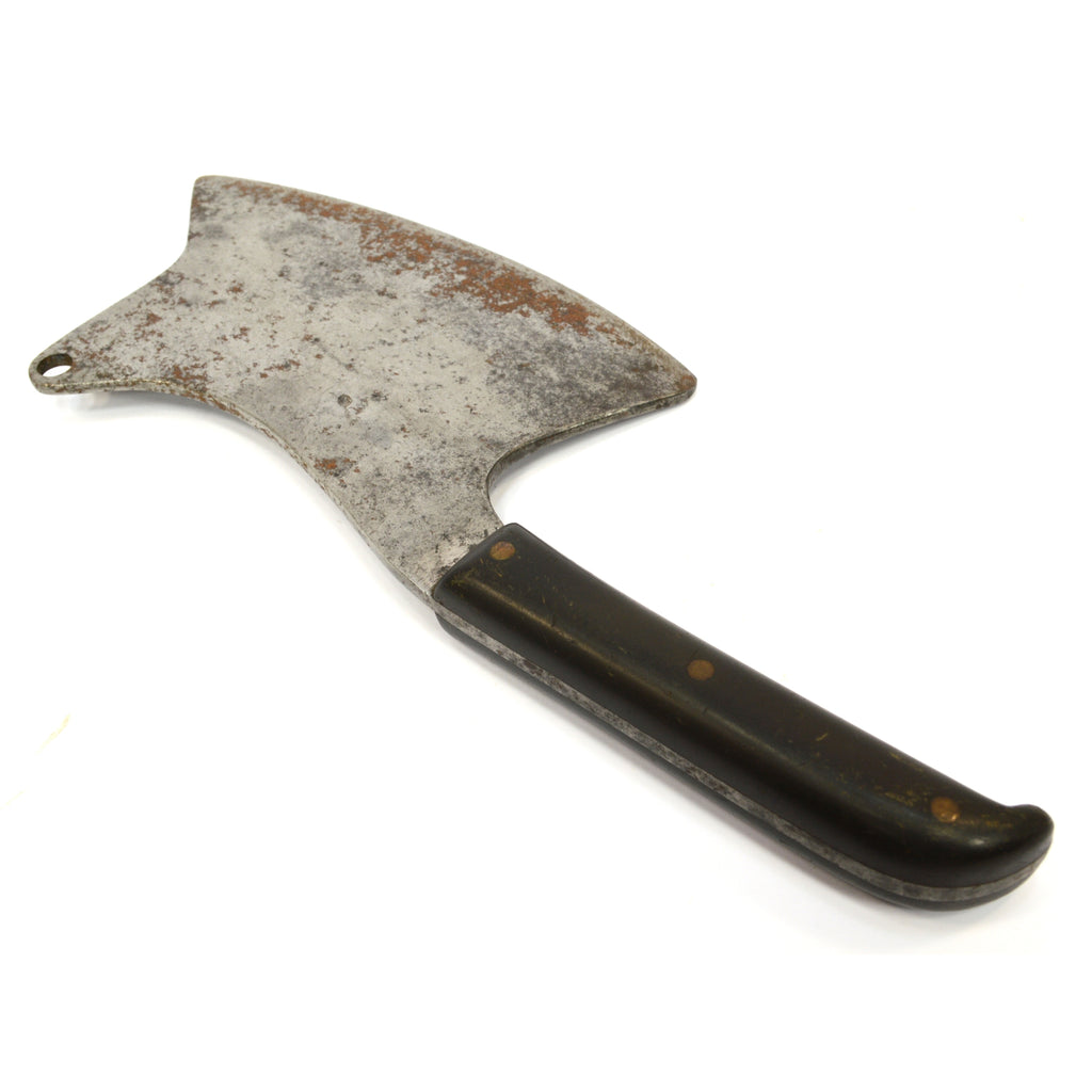 GORGEOUS! Antique BUTCHER'S KNIFE Italian? MEAT CLEAVER Unbranded CARB ...