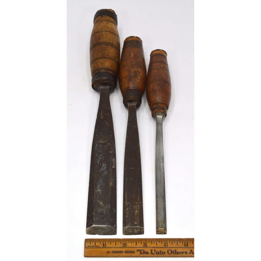 Vintage NOOITGEDAGT CHISEL Lot of 3 "J.N.I.J" Woodworking Tools SWEDIS ...