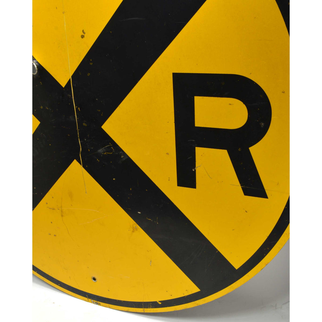 Vintage STEEL 'RAILROAD CROSSING' STREET SIGN 36" Road/Traffic "RR" SI ...
