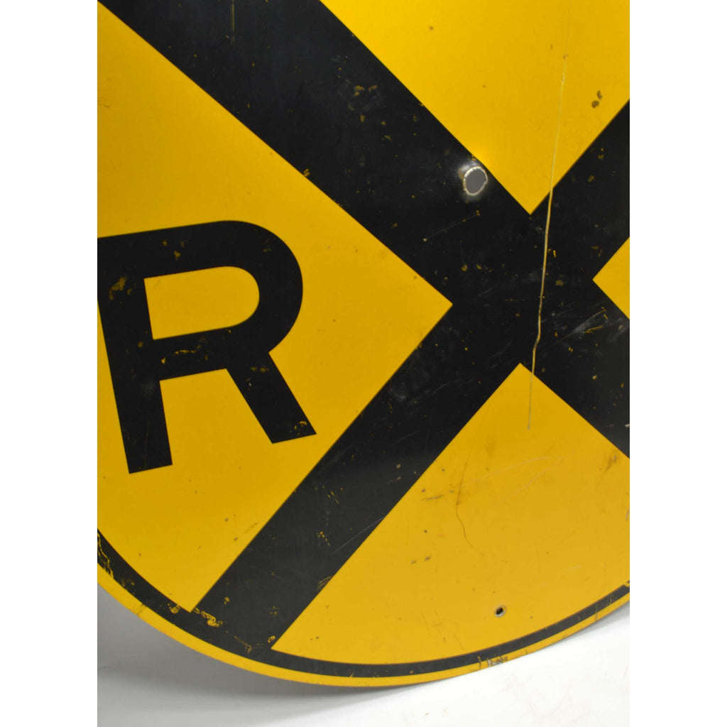 Vintage STEEL 'RAILROAD CROSSING' STREET SIGN 36" Road/Traffic "RR" SI ...