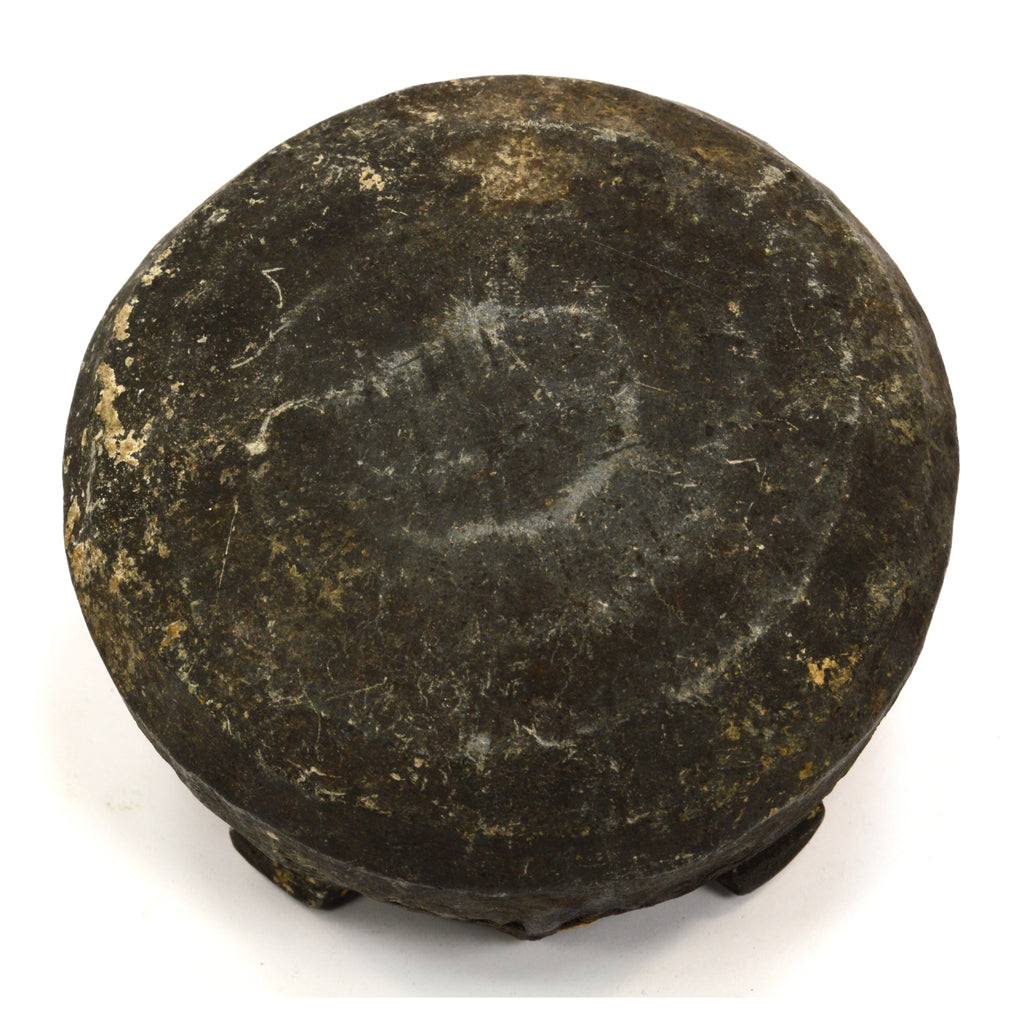 Ancient PRE-COLUMBIAN STEATITE BOWL Black Stone CARVED SOAPSTONE Nubs ...