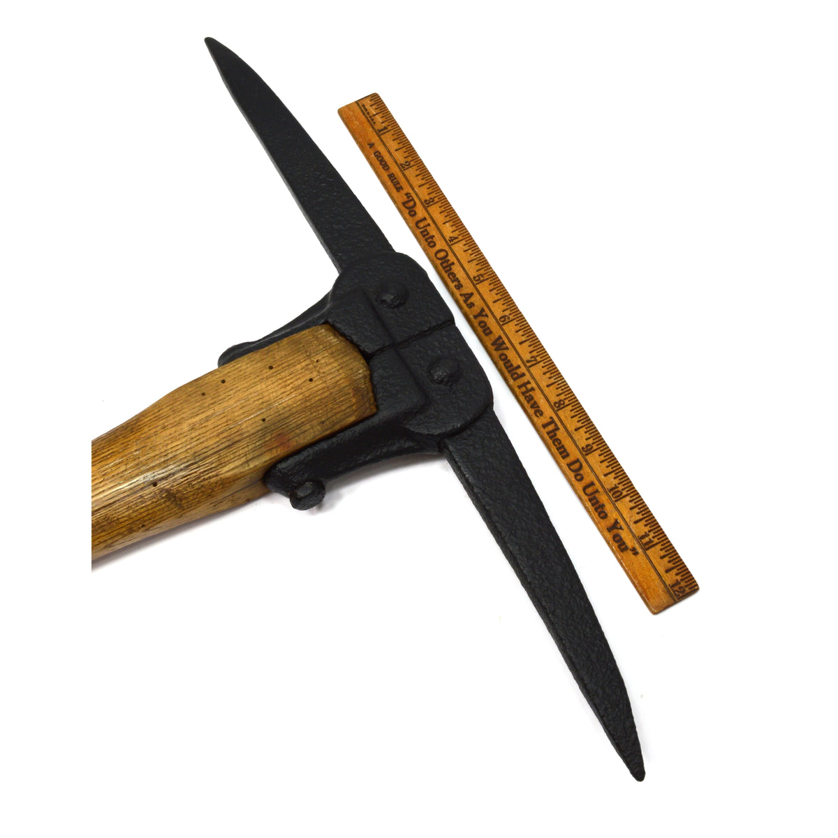 Antique UNBRANDED MINER'S PICK AXE Unusual EYELESS/STRAPPED HEAD Resto ...