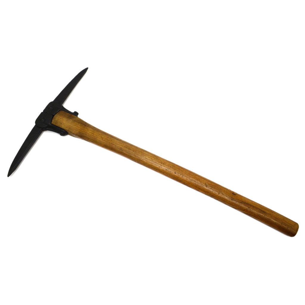 Antique UNBRANDED MINER'S PICK AXE Unusual EYELESS/STRAPPED HEAD Resto ...