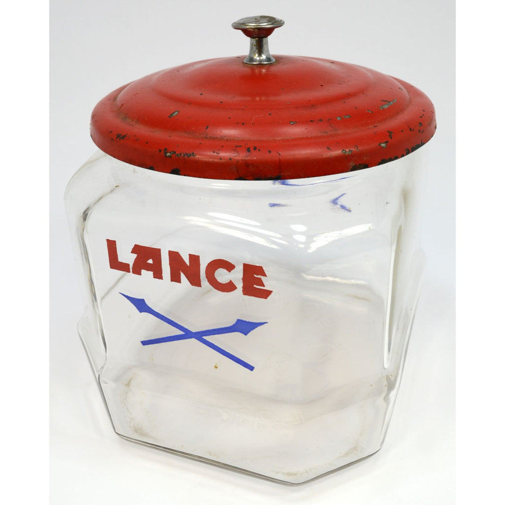 Vintage "LANCE" CRACKER/COOKIE JAR 8" Counter STORE DISPLAY Original M ...