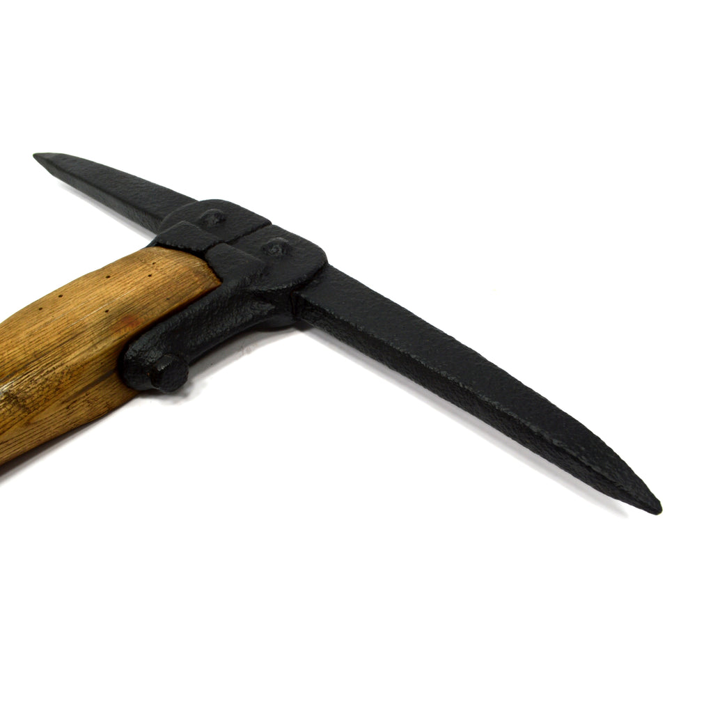 Antique UNBRANDED MINER'S PICK AXE Unusual EYELESS/STRAPPED HEAD Resto ...